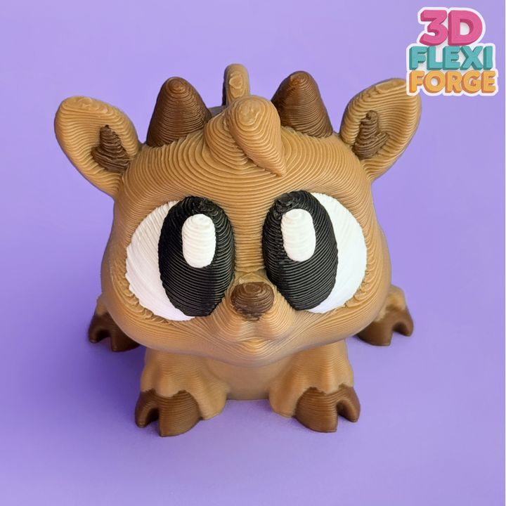 3D Printable Flexi Cute Goat Print-in-place by 3D FLEXI FORGE